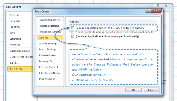 ASAP Utilities for Excel - How to solve the startup error: "Sorry, ASAP Utilities can not start ...